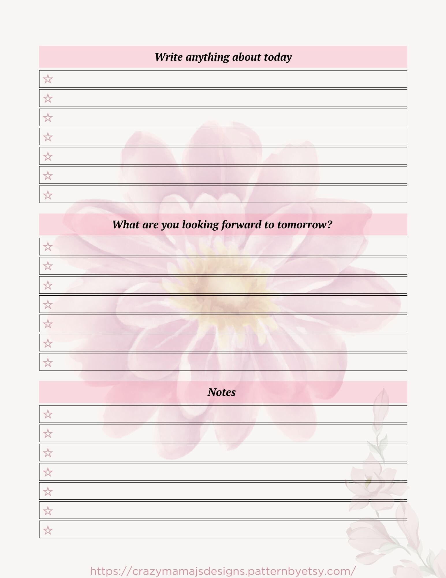 Printable Daily Affirmation Journal - Etsy