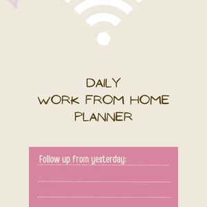 Printable Daily Work From Home Planner - Etsy