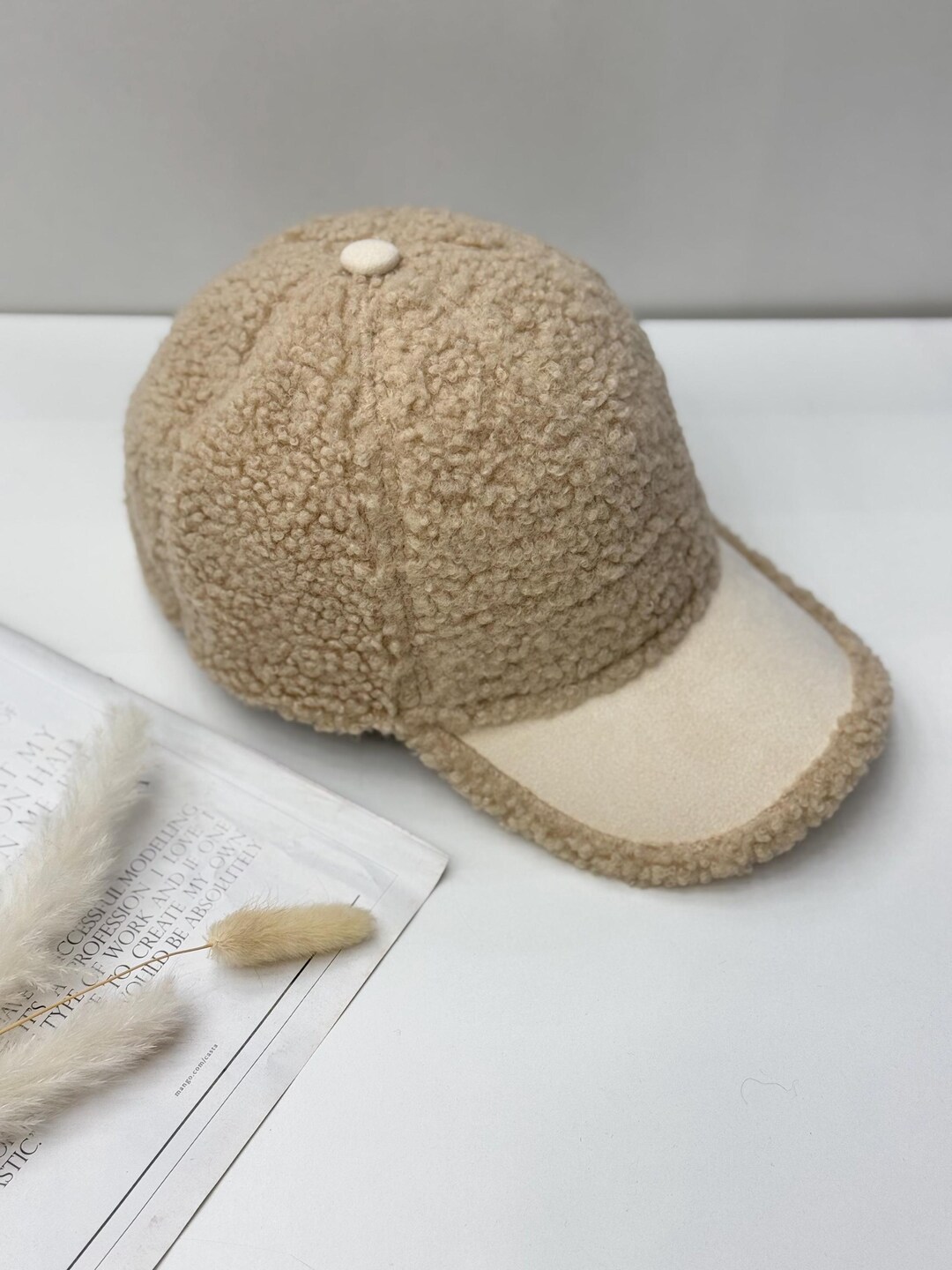Sherpa Baseball Cap, Soft Teddy Baseball Hat, Ultra Soft Winter Cap ...