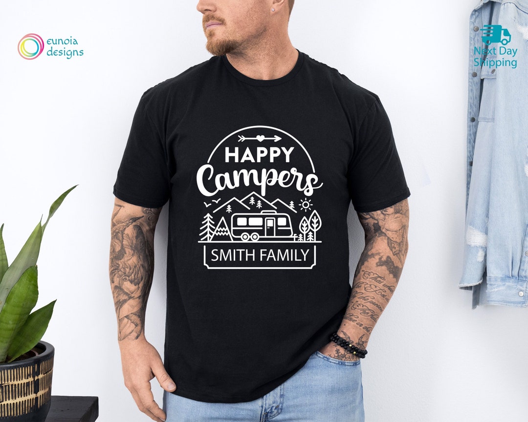 Personalized Happy Campers Shirt, Camping Sweatshirt, Nature Shirt, Camper Gift, Camp Lover ...
