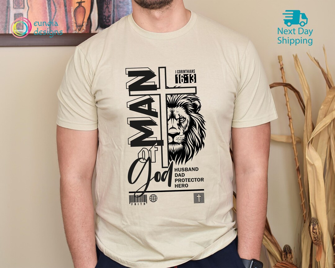 Christian Men Shirt, Man of God Shirt, Jesus Shirts, Bible Verse ...