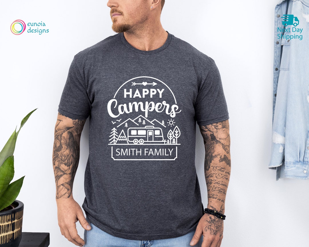 Personalized Happy Campers Shirt, Camping Sweatshirt, Nature Shirt, Camper Gift, Camp Lover ...