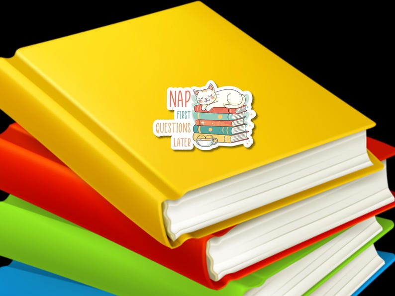 Nap First Quetions Later, Trendy Sticker, Funny Sticker, Animal Lover ...