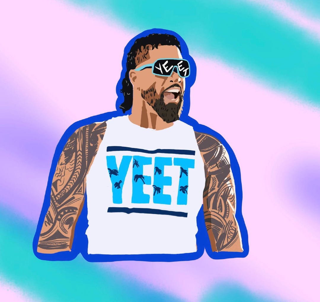 Jey Uso Vinyl Sticker WWE Wrestling Waterproof - Etsy