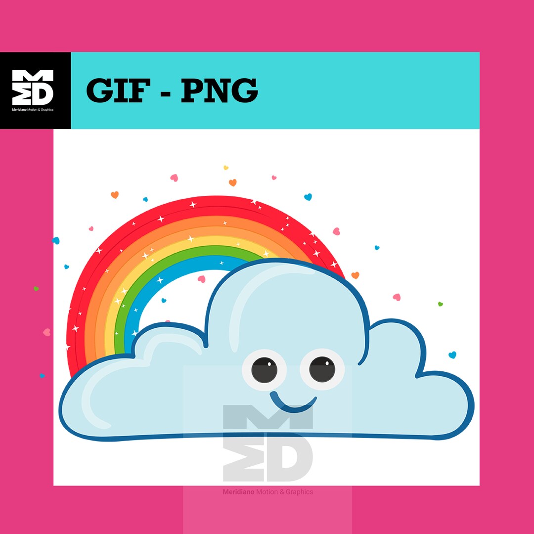 Super Cute Rainbow Cloud, Rainbow Cloud EMOTE, Funny Emotes, Cloud ...