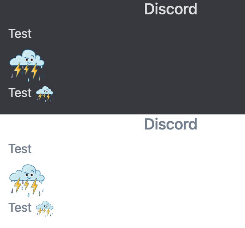 Super Cute Rainy Cloud With Bolt, Cloud EMOTE, Funny Emotes, Bolt Cloud ...