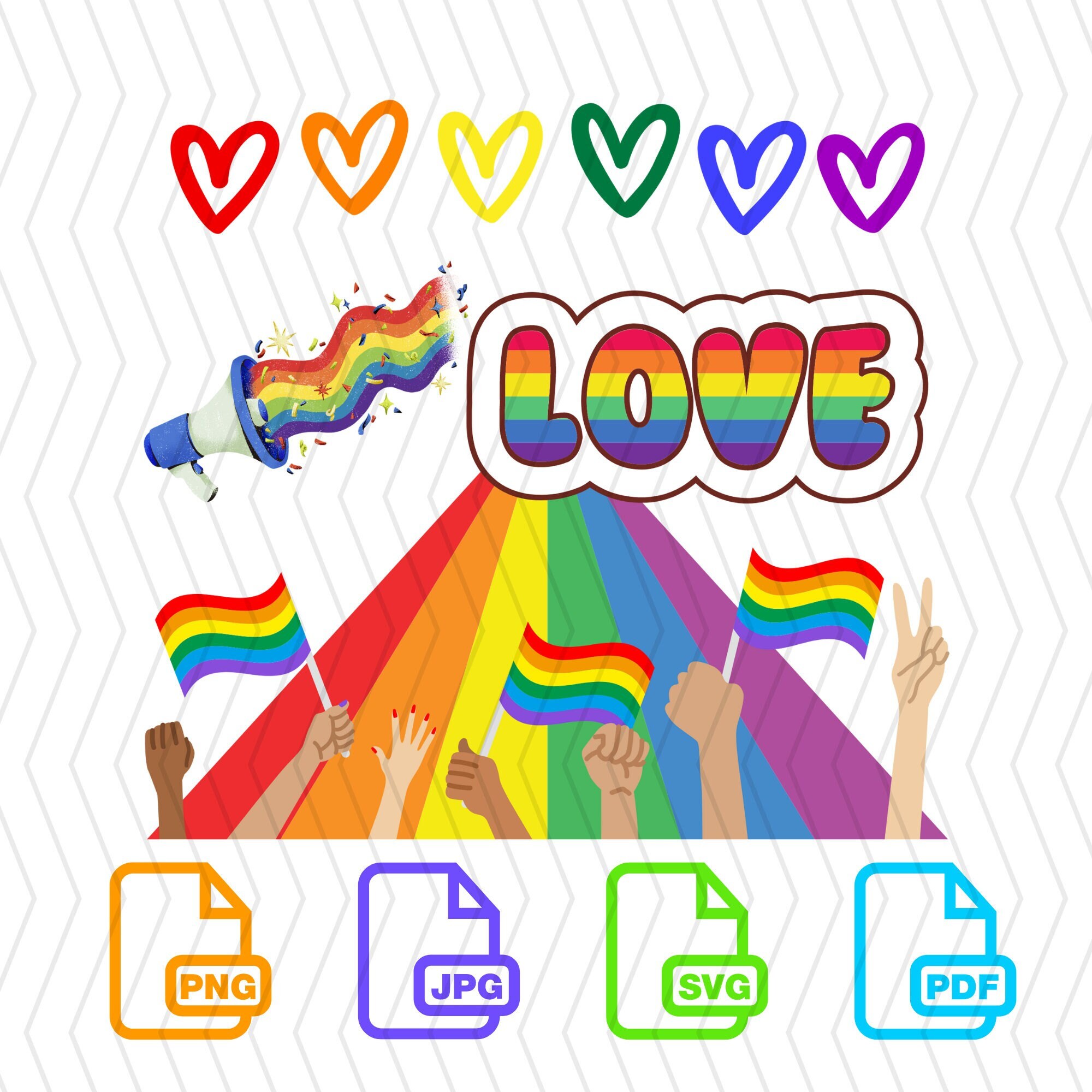 Lgbt Love Digital Download LGBTQIA Design Gay Design LGBT Design PNG ...
