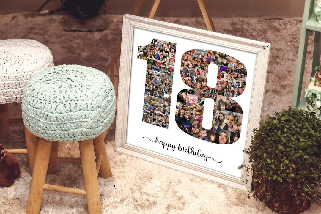 Personalized Birthday Photos Collage, 18th Birthday, Debut Collage ...