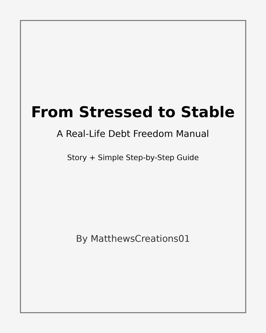 Debt Freedom Story & Guide – Printable Ebook (PDF Download) - Etsy
