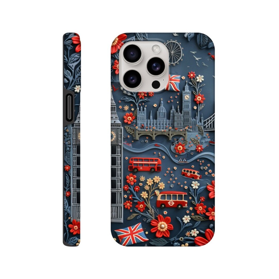 Tough Case 3d Phone Case, London City, Buses, Tough Case, Clay Effect ...