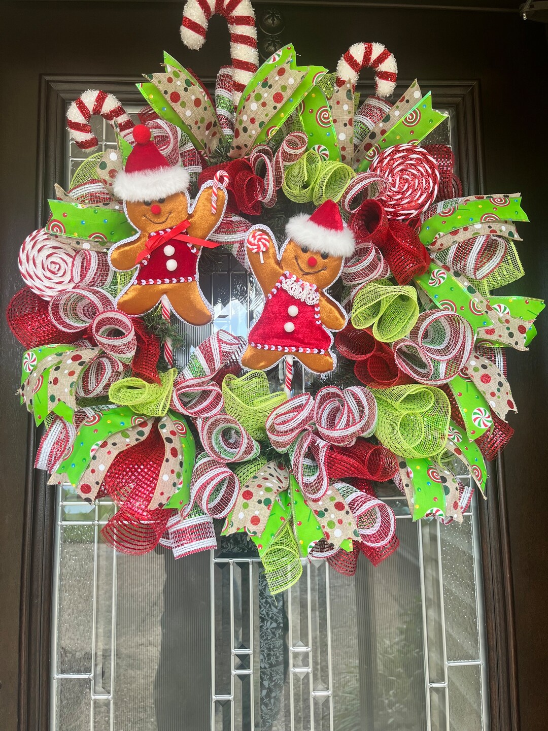 Christmas Gingerbread Wreath - Etsy