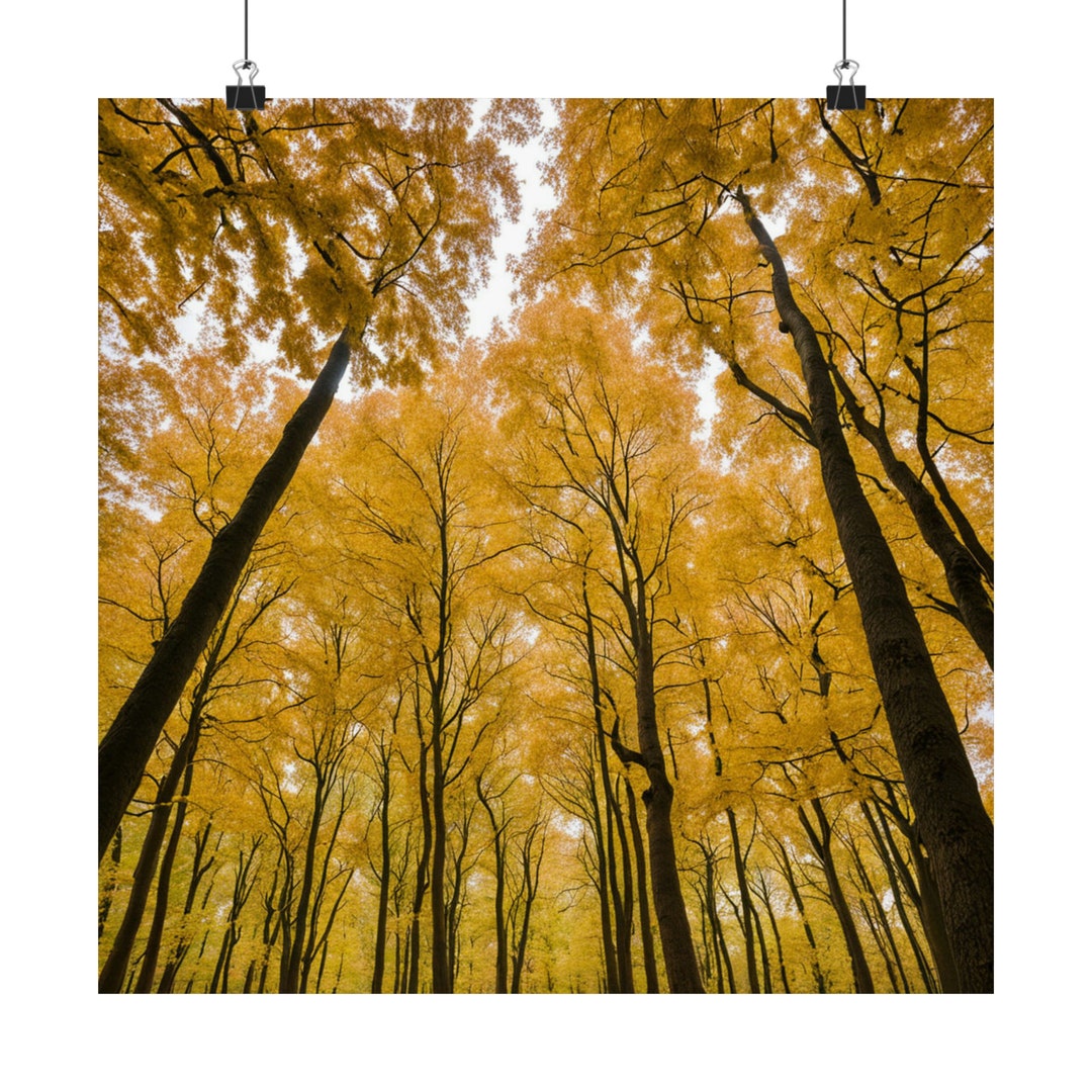 Yellow Maple Leaf Forest, Realistic (matte Vertical Posters) - Etsy