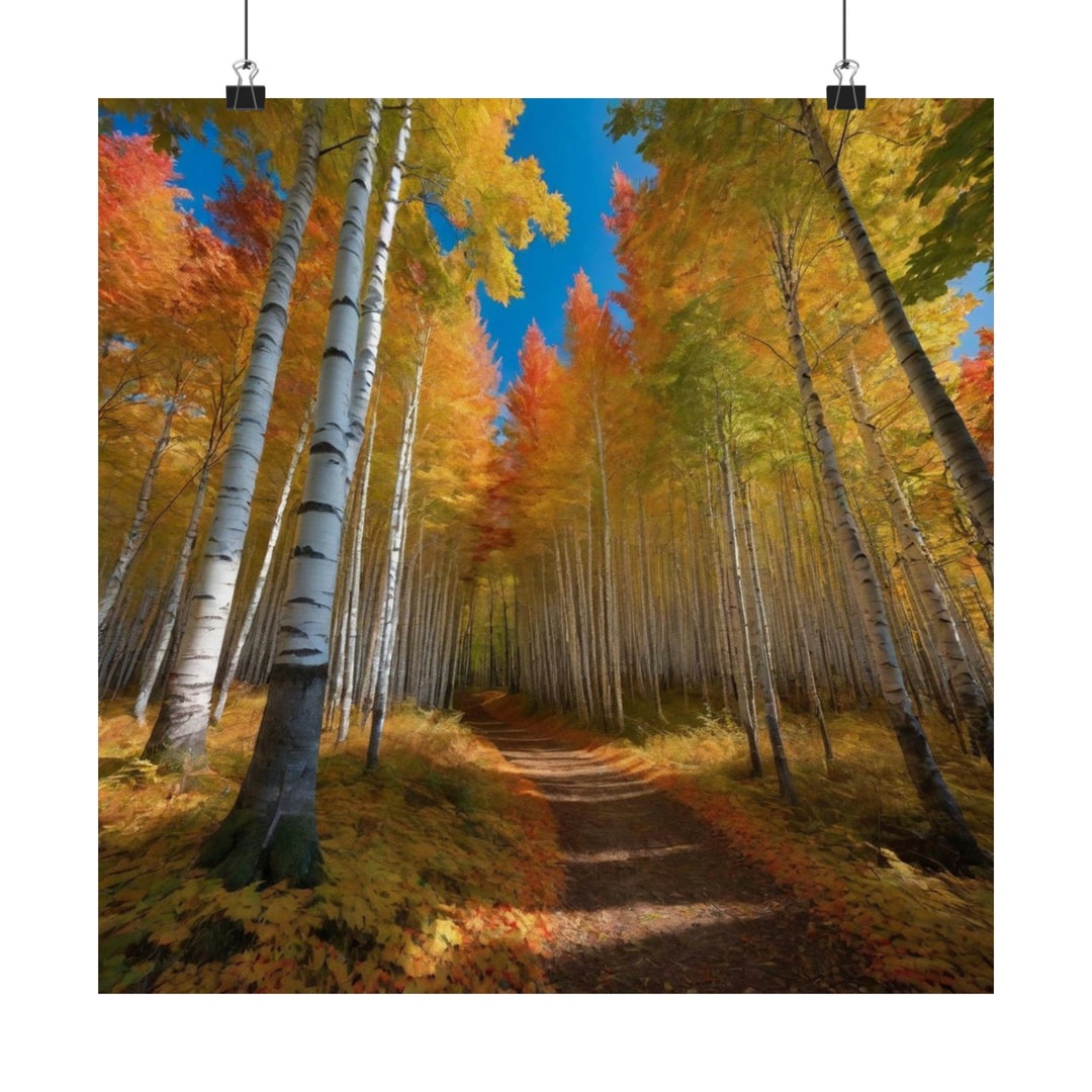 Autumn Forest Path Painting (matte Vertical Posters) - Etsy
