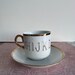 Antique Porcelain White and Gold Alphabet Tea Cup and Saucer- Germany ...