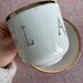 Antique Porcelain White and Gold Alphabet Tea Cup and Saucer- Germany ...