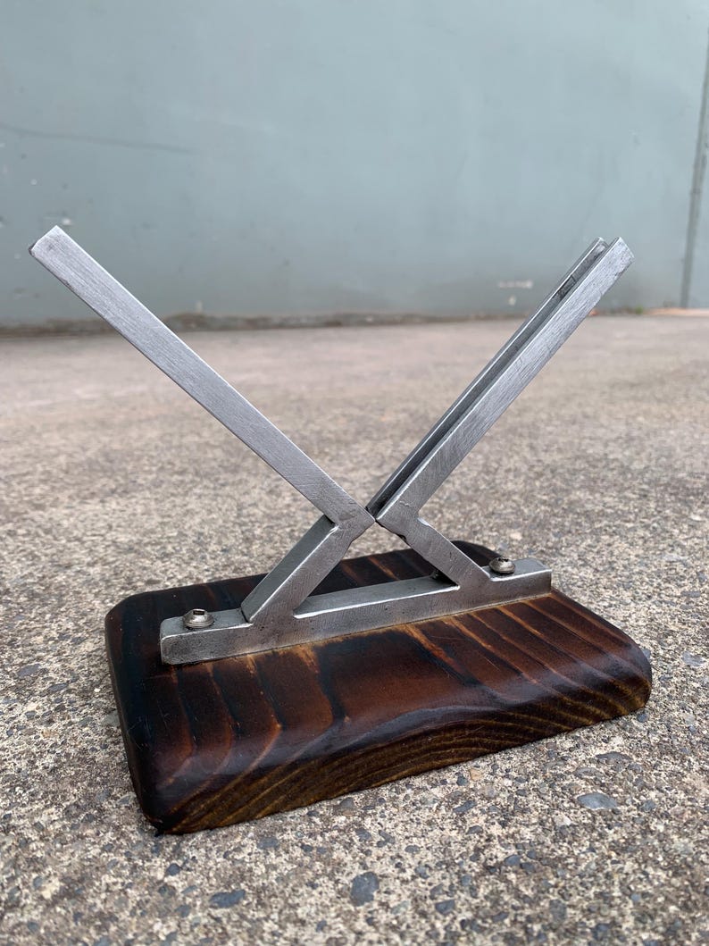 Fused Glass Display Stand, Welded Aluminum & Wood, Stained Glass ...