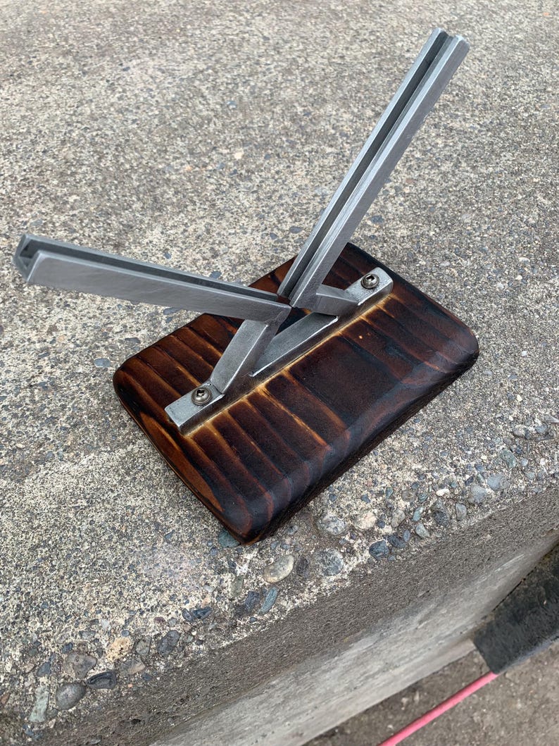 Fused Glass Display Stand, Welded Aluminum & Wood, Stained Glass ...