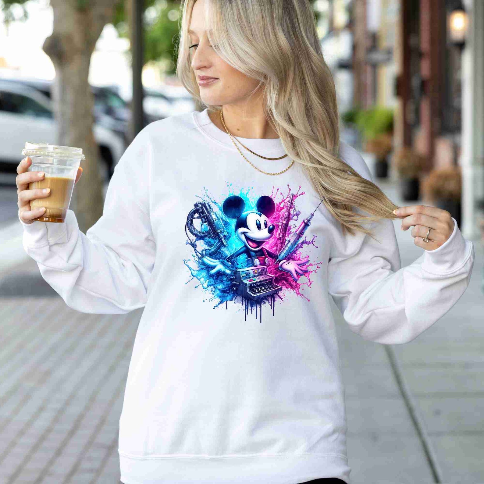 Mickey Mouse Splash and Watercolor Digital, Cute Mickey Friends Clipart ...