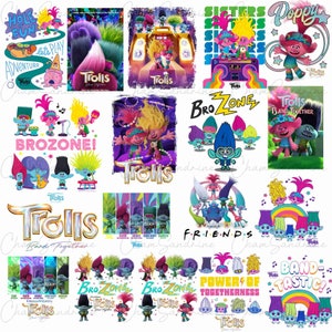 Trolls Band Together Movie PNG Bundle, Poppy Bro Zone Png, Trolls Band ...