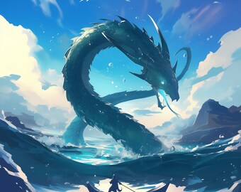 Deepsea Sea Serpent High Resolution Digital Wallpaper - Wallpaper ...