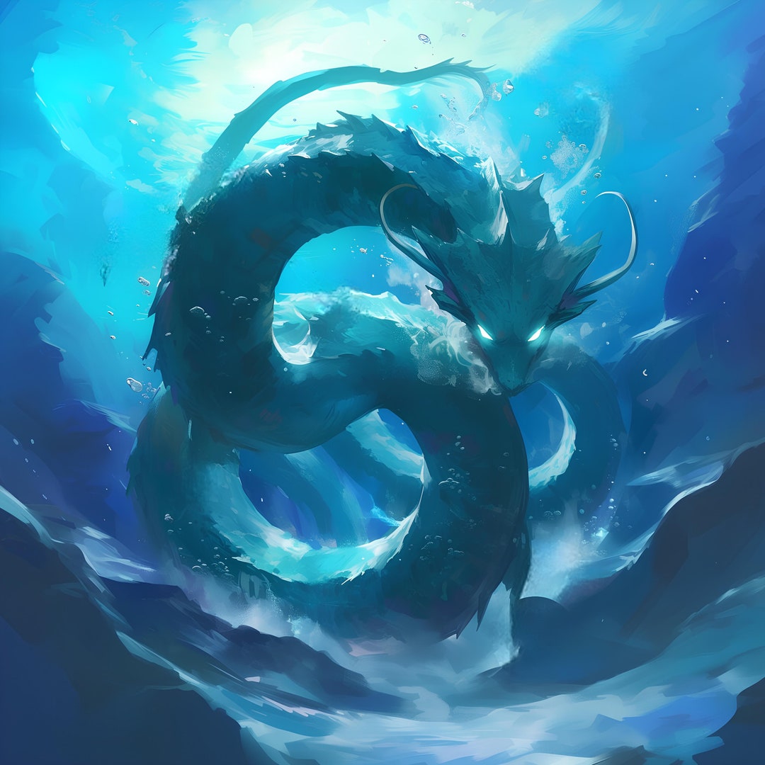 Deepsea Sea Serpent High Resolution Digital Wallpaper - Wallpaper ...