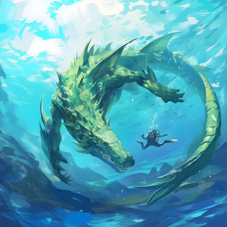 Demon Crocodile High Resolution Digital Wallpaper - Menacing Collection ...