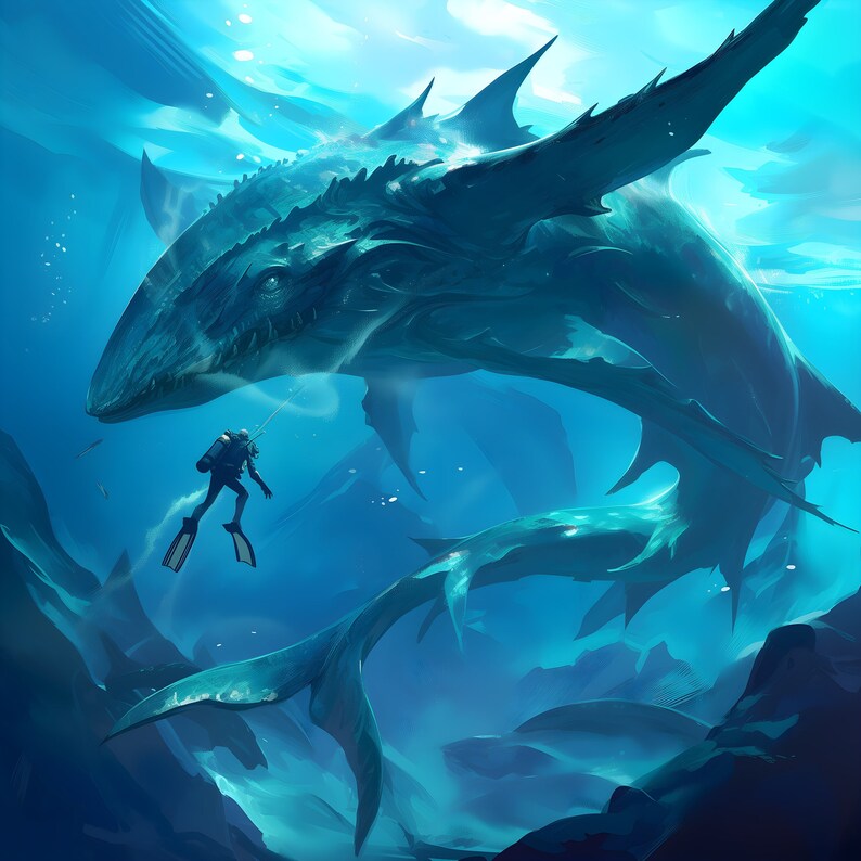 Demon Whale High Resolution Digital Wallpaper - Menacing Collection 1 ...