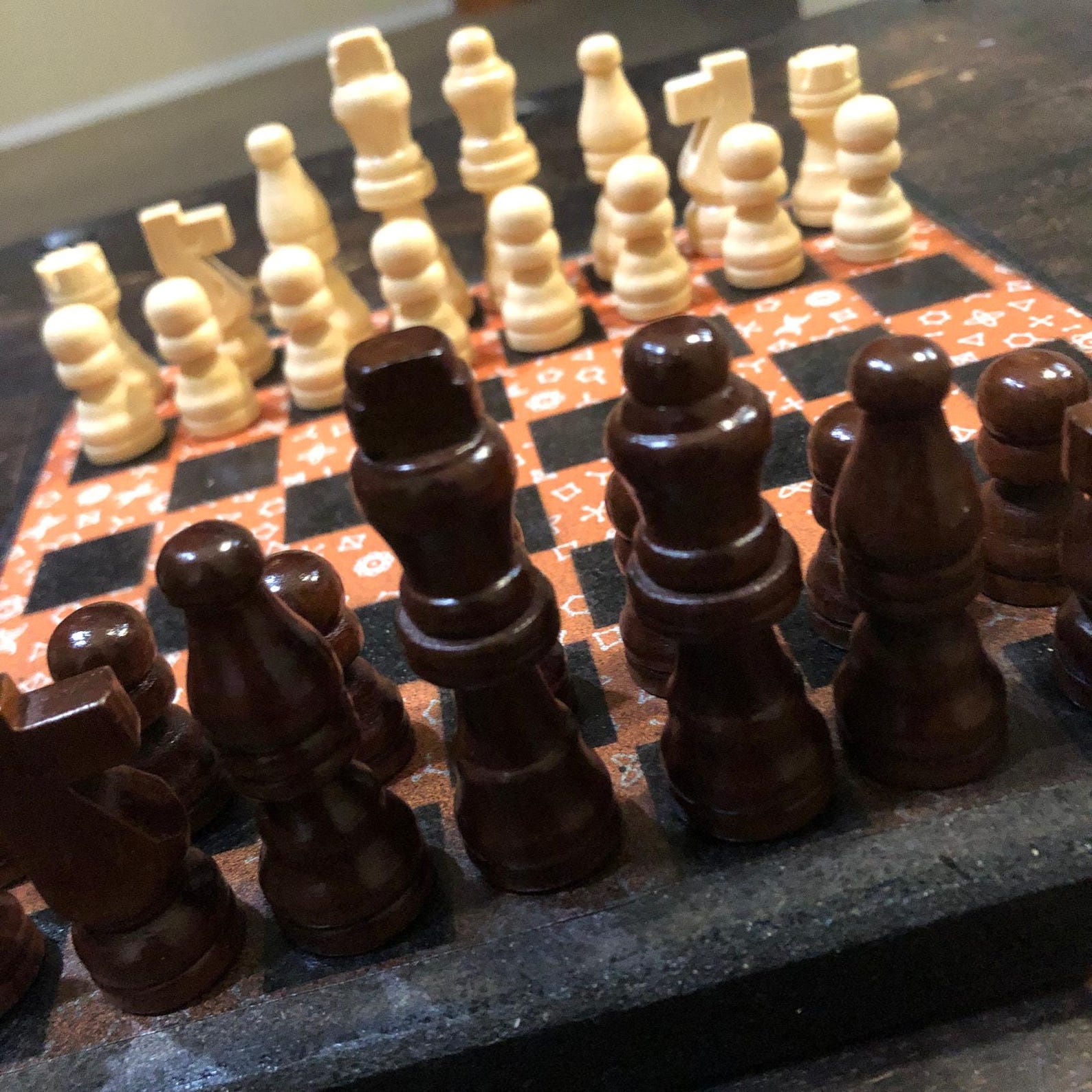 Scrapbook Chess Set - Orange Chemistry - Etsy