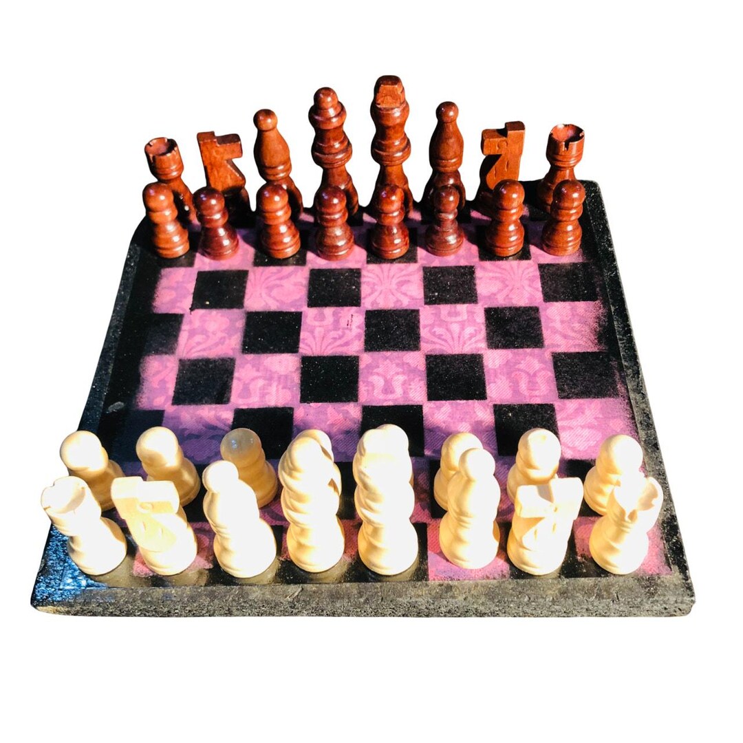 Scrapbook Chess Set - Royal Purple - Etsy