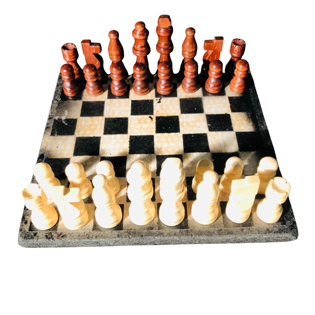 Scrapbook Chess Set - Vintage Yellow - Etsy