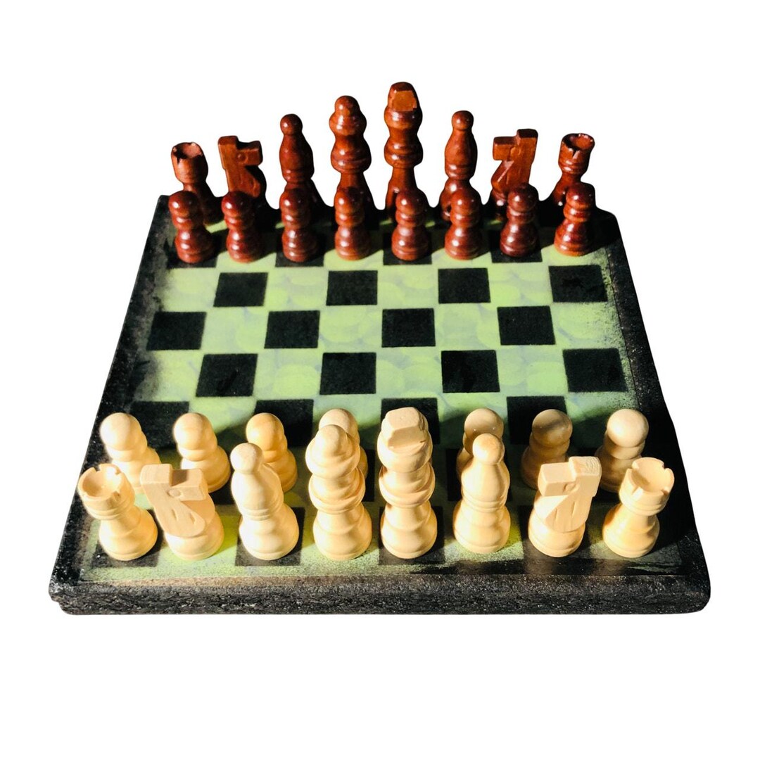 Scrapbook Chess Set - Sapphire Green - Etsy