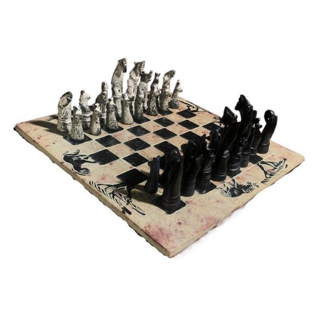African Vintage Chess Set - Kenyan Old Chess Board - Etsy