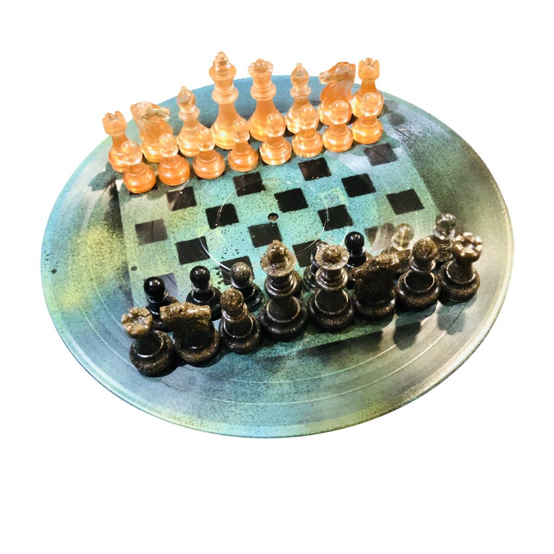 Vinyl Chess Set - Sea Moss Green (resin Pieces) - Etsy