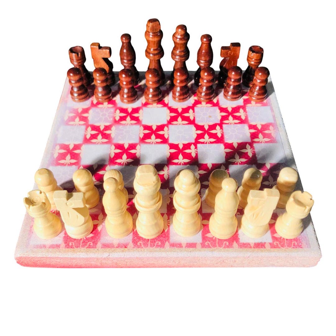 Scrapbook Chess Set - Elegant Red - Etsy