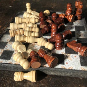 Scrapbook Chess Set - Old School Pattern - Etsy