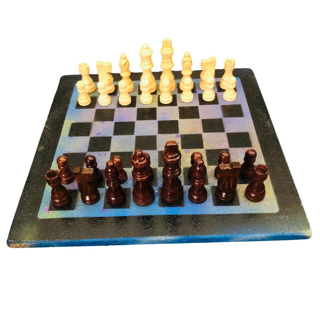 Chess Set Blue Purple Mix - Etsy