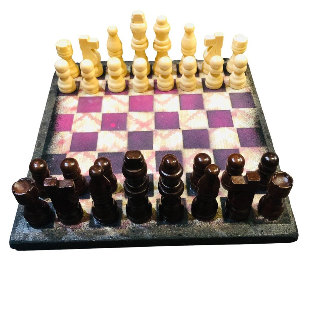 Scrapbook Chess Set - Purple Basket Pattern - Etsy