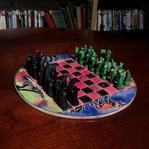 African Vintage Chess Set Kenyan Chess Board - Etsy