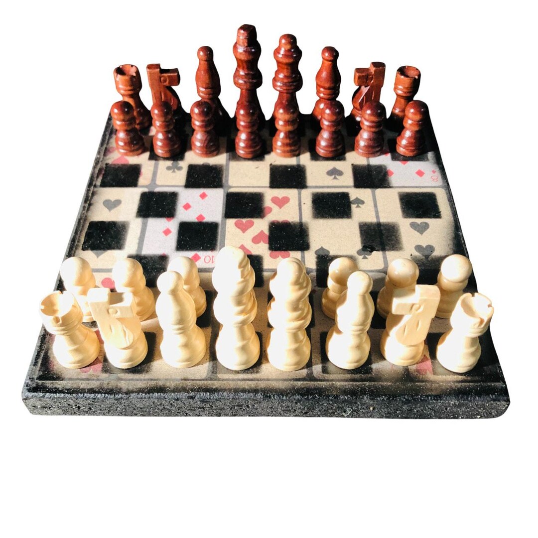 Scrapbook Chess Set - Playing Cards - Etsy