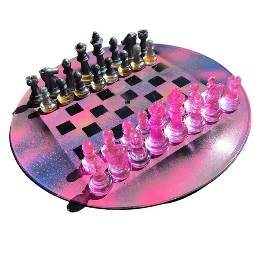 Vinyl Chess Set Pink Space - Etsy
