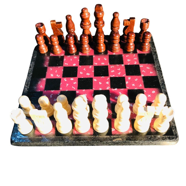 Scrapbook Chess Set - Teachers Red - Etsy