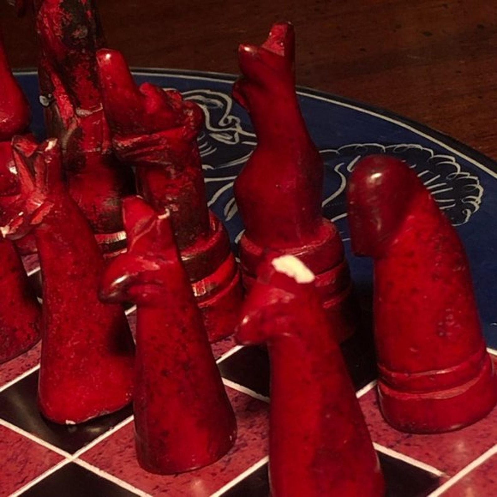 African Vintage Chess Set - Giraffe Chess Board - Etsy