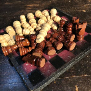 Scrapbook Chess Set - Teachers Red - Etsy