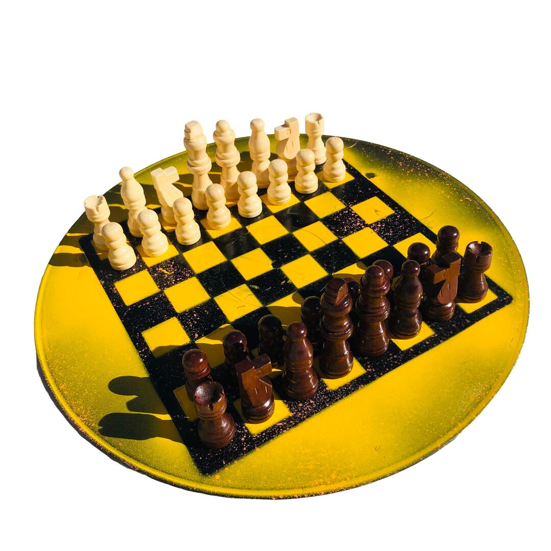 Vinyl Chess Set Yellow Space - Etsy