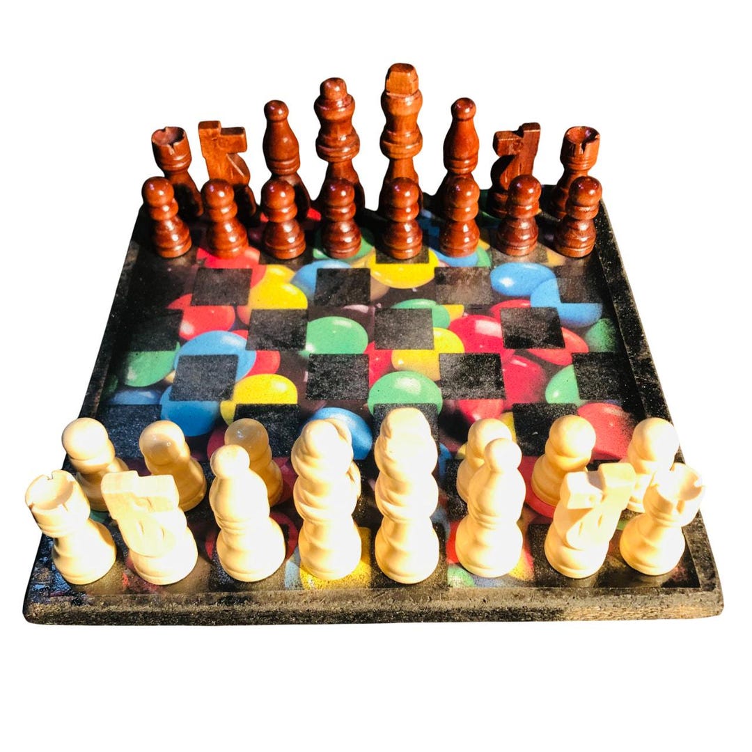 Scrapbook Chess Set - Candy Pieces - Etsy