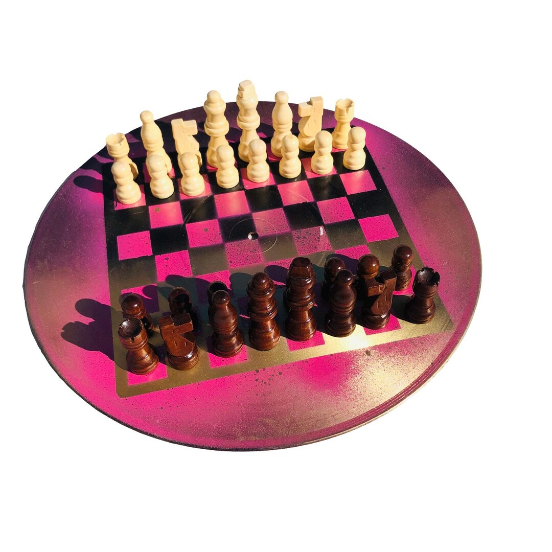 Vinyl Chess Set Golden Pink - Etsy