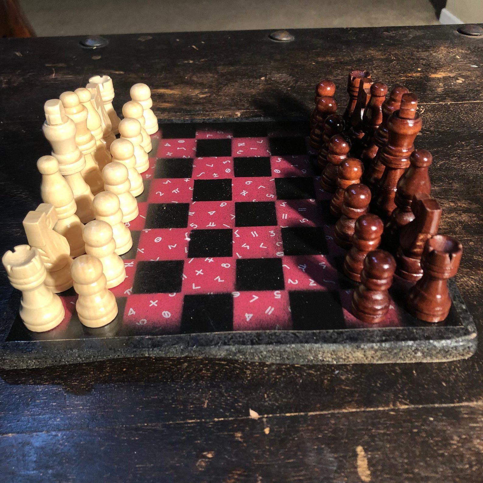Scrapbook Chess Set - Teachers Red - Etsy