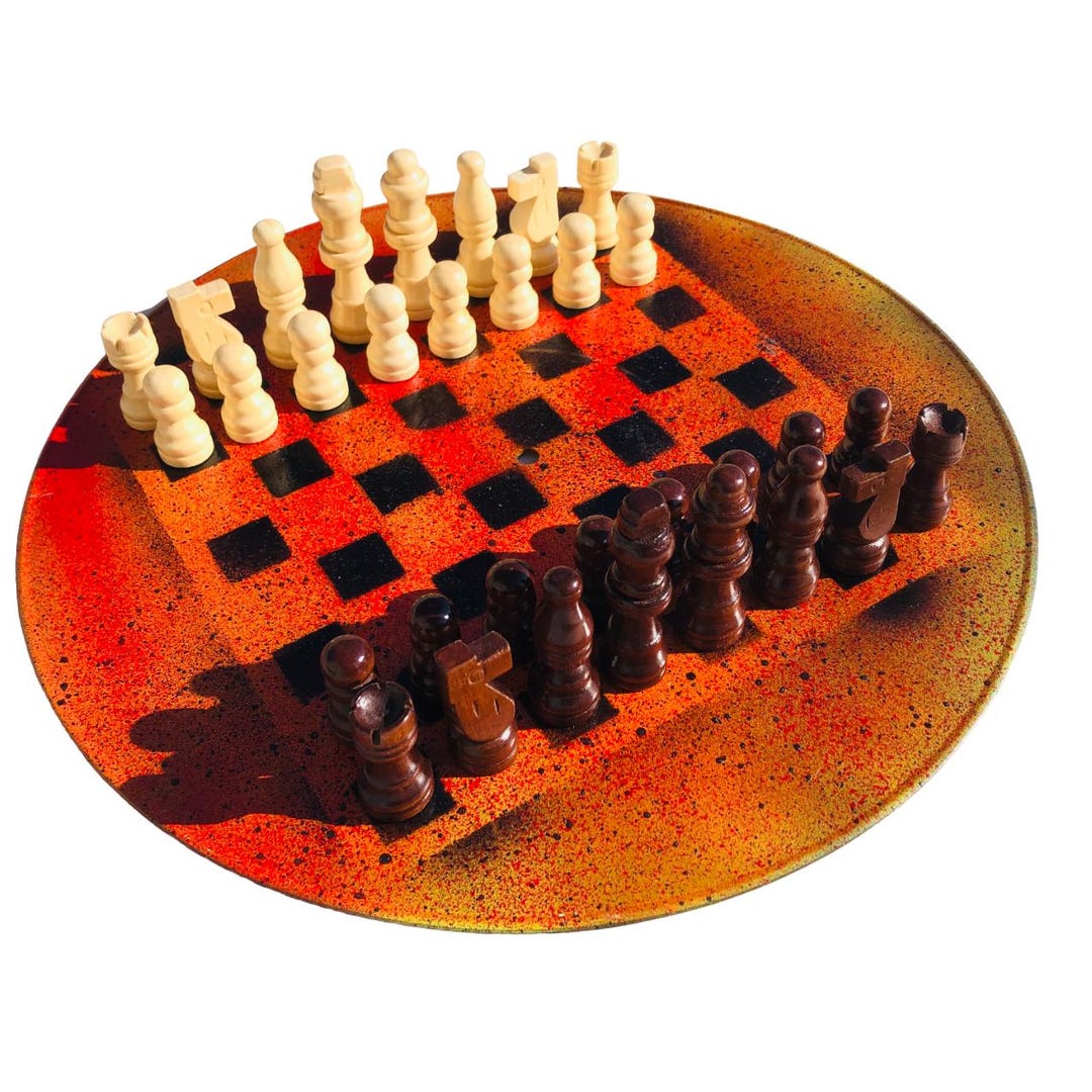 Vinyl Chess Set Lava Red Edition - Etsy