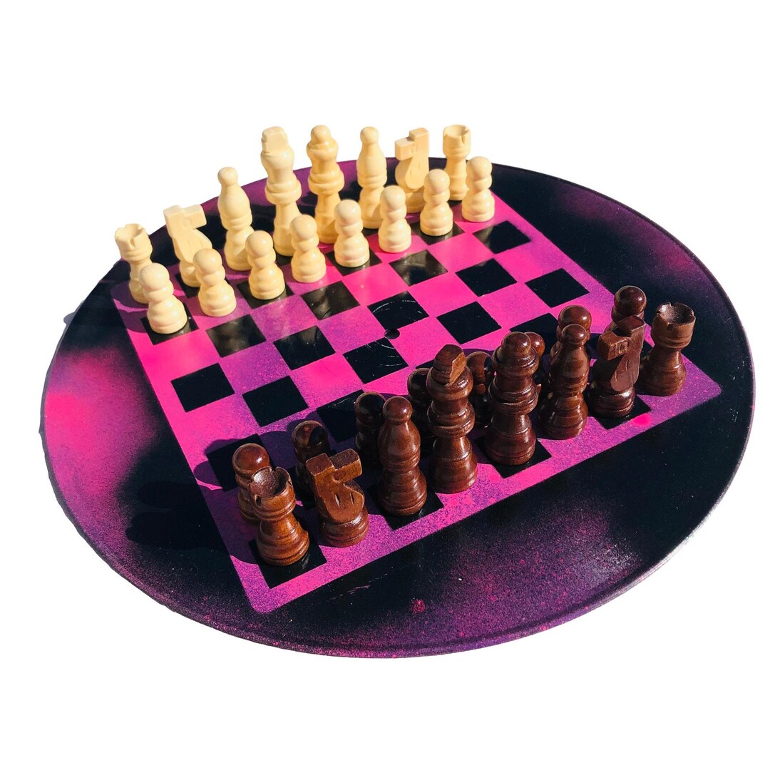 Vinyl Chess Set Hot Pink - Etsy