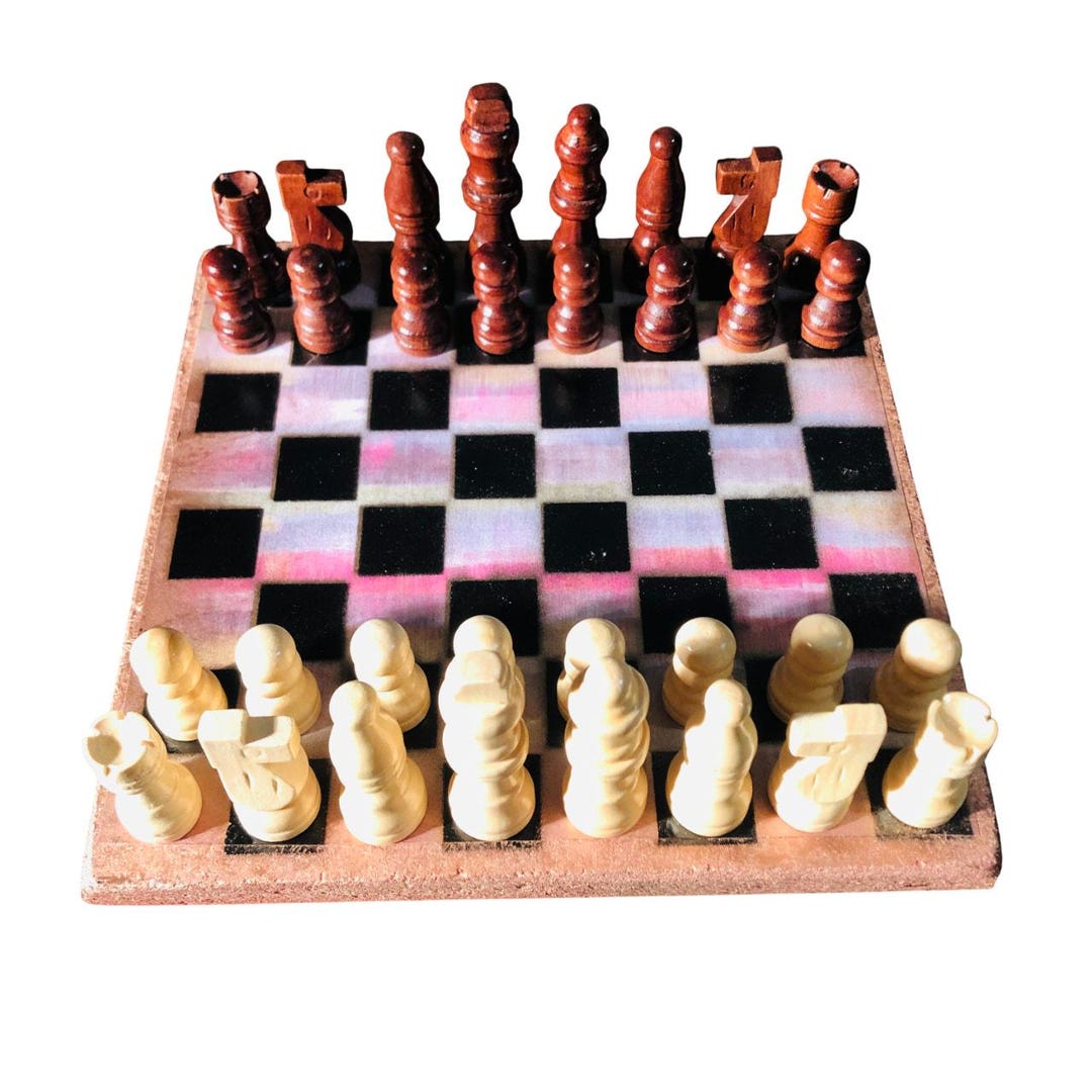 Scrapbook Chess Set - Faded Bronze - Etsy